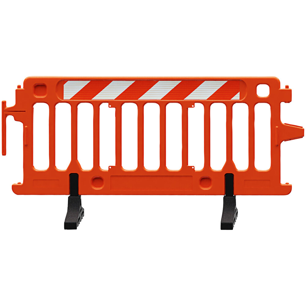 Plasticade® Crowdcade 6' Orange Right-Side Interlocking Parade ...