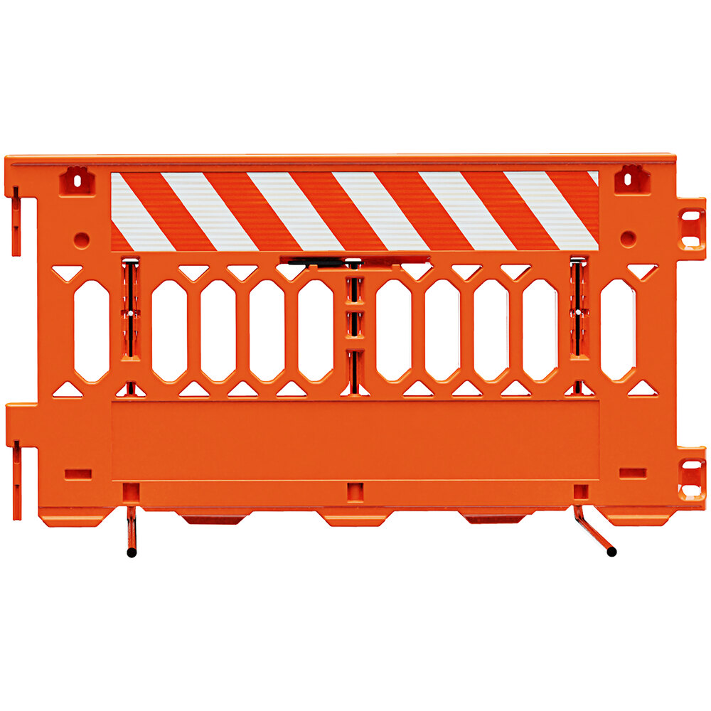 Plasticade® Pathcade 6' Orange Interlocking Parade Barricade with 1 ...