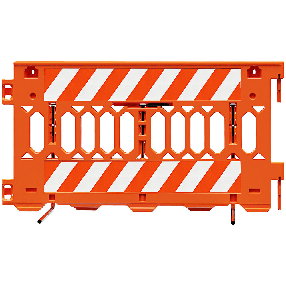 Plasticade® Pathcade 6' Orange Right Interlocking Parade Barricade with ...