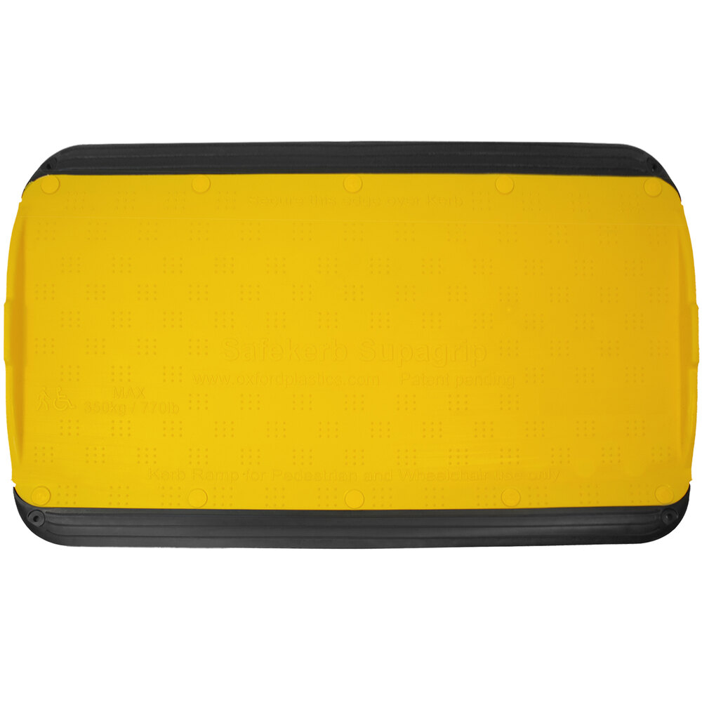 Plasticade® Safekerb Supagrip 50 7/16" x 29 15/16" x 3" Yellow Black ...