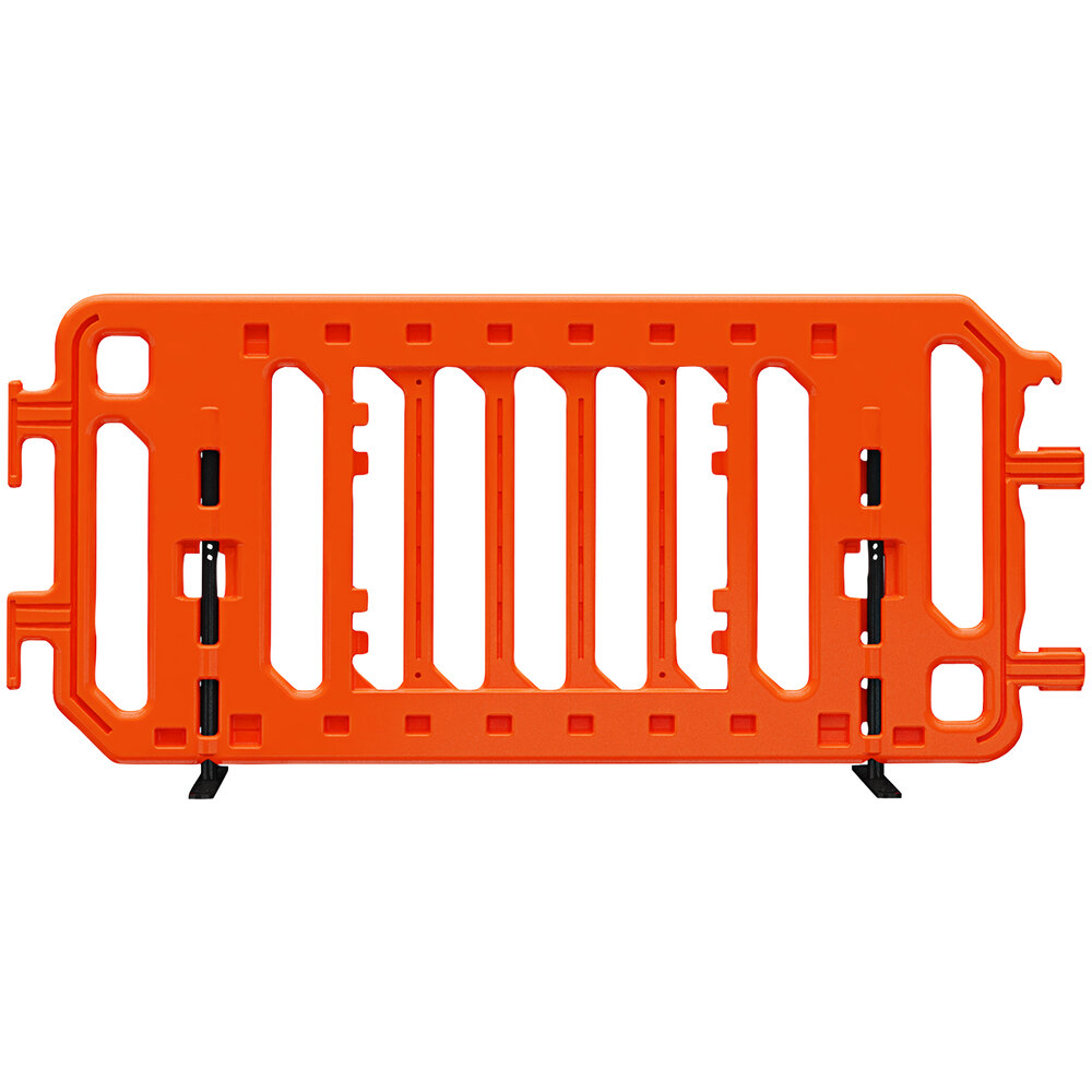 Plasticade® Crowdcade Deluxe 7' Orange Interlocking Parade Barricade 2007-O