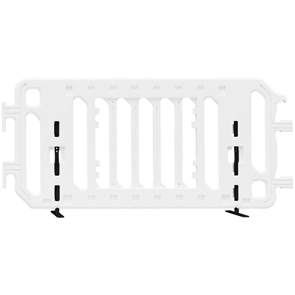 Plasticade® Crowdcade Deluxe 7' White Interlocking Parade Barricade 2007-W