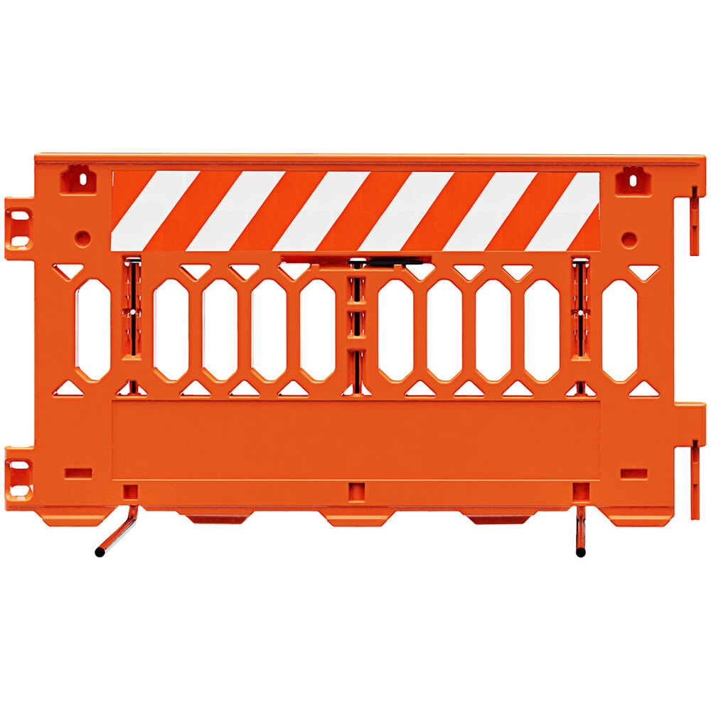 Plasticade® Pathcade 6' Orange Right Interlocking Parade Barricade with ...