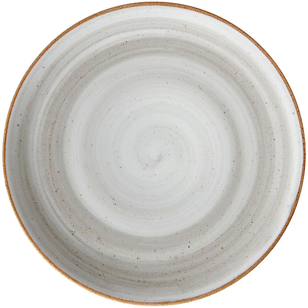 Corona by GET Enterprises Artisan 11" Gray Porcelain Coupe Plate - 12/Case