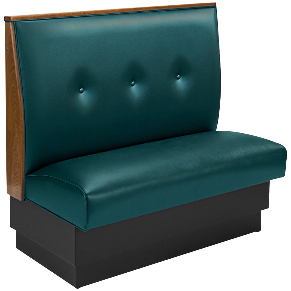 American Tables & Seating 45 1/2" Long Forest Green Upholstered ...