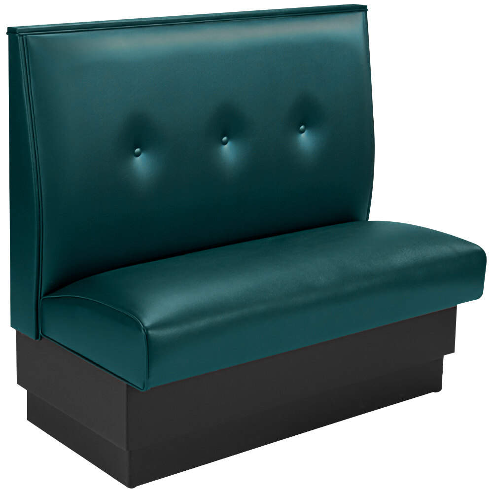 American Tables & Seating 45 1/2" Long Forest Green Upholstered ...