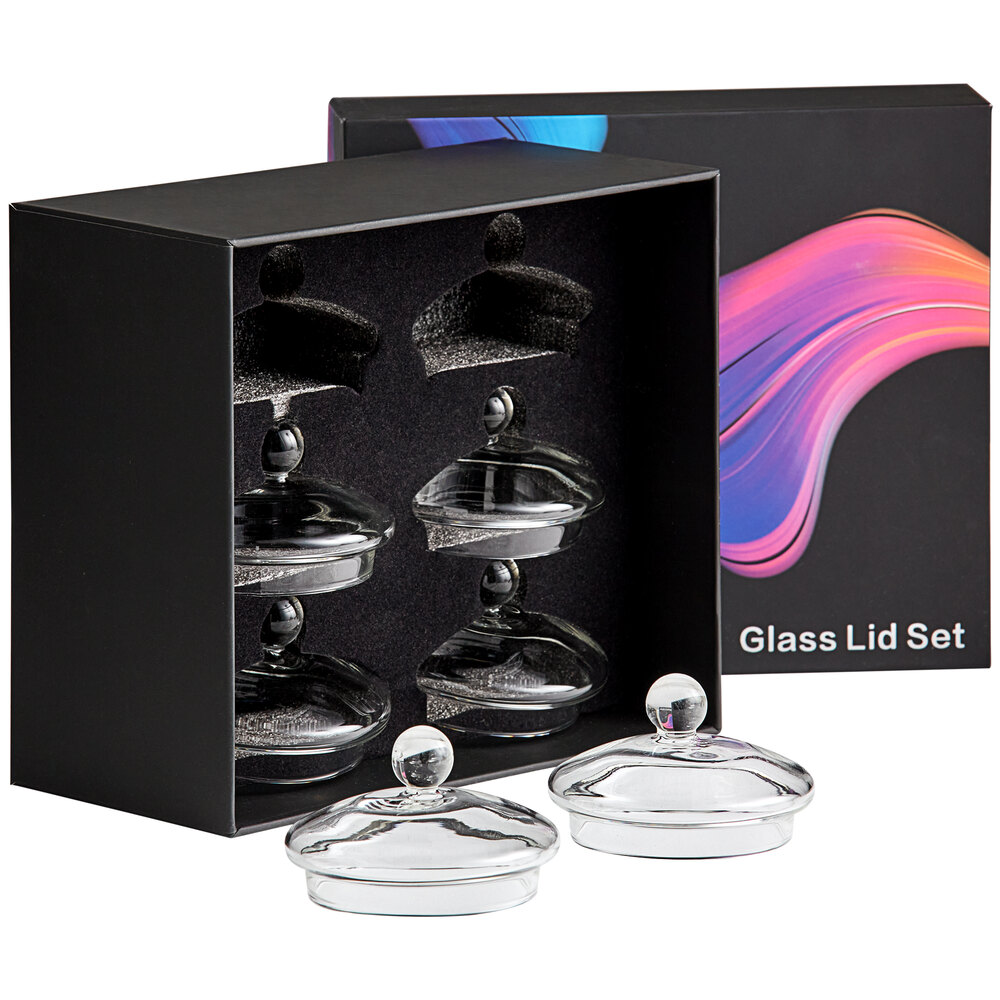 Flavour Blaster Glass Lid for Flavour Blaster Rocks Glass - 6/Pack