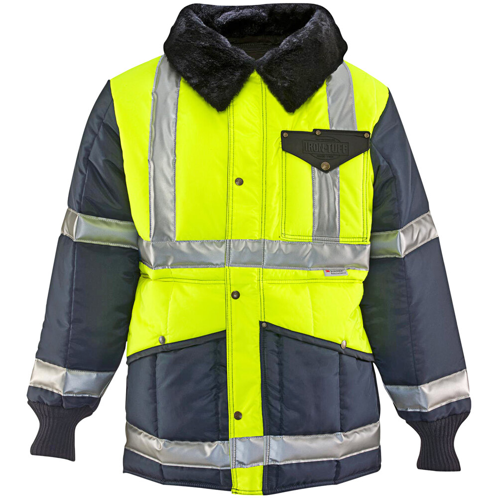 RefrigiWear Iron-Tuff Jackoat Tall Two-Tone Lime / Navy Jacket ...