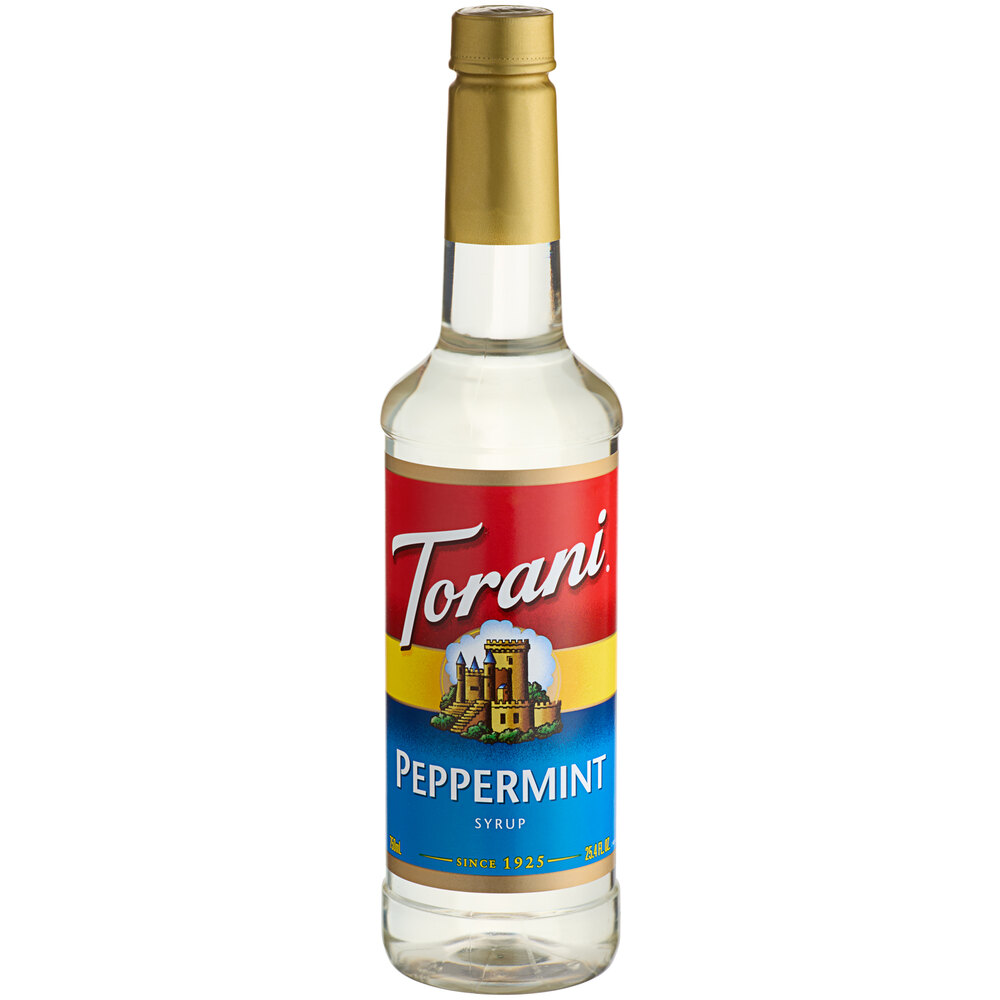Torani Peppermint Flavoring Syrup 750 mL Plastic Bottle