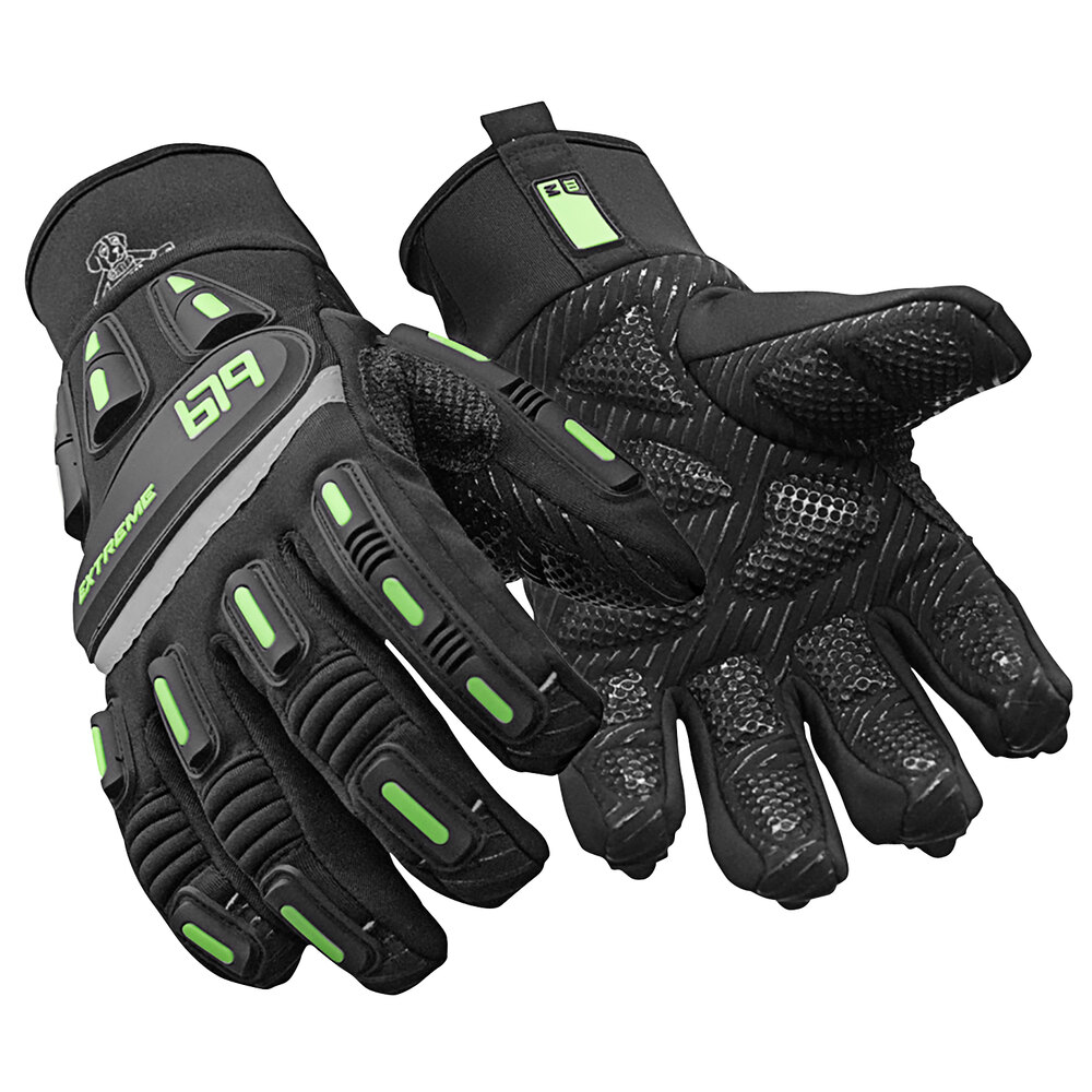 RefrigiWear 0679RBLKMED Black Insulated Extreme Freezer Gloves - Medium ...