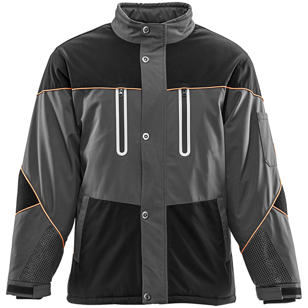 RefrigiWear Polarforce Tall Two-Tone Black / Charcoal Jacket ...