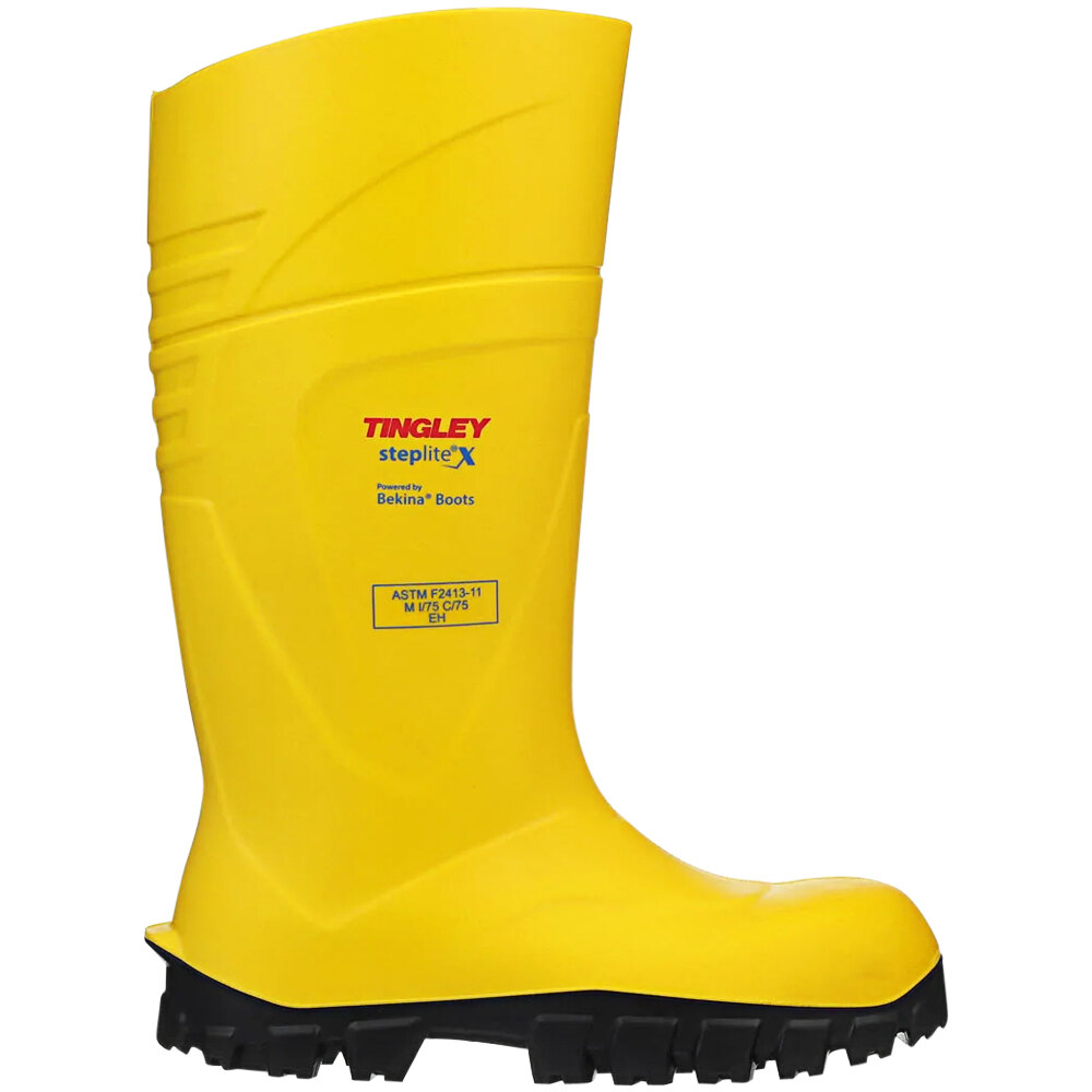 Tingley Steplite X Yellow and Navy Waterproof Steel Toe Boots Unisex ...