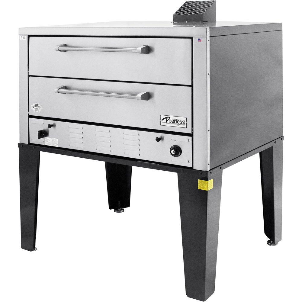 Peerless CW61P LP Liquid Propane Double Deck Pizza Oven with 1" Pizza ...