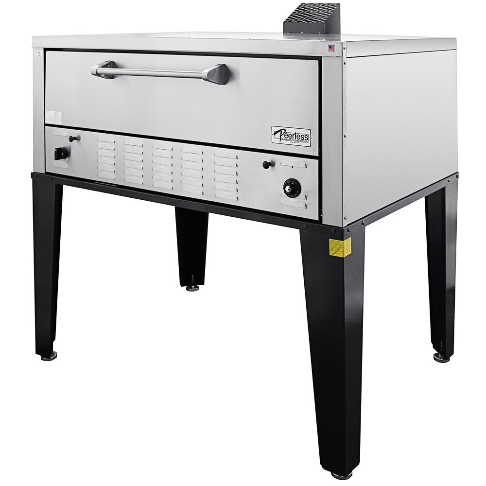 Peerless CW100P NAT Natural Gas Super Size Single Deck Pizza Oven with ...