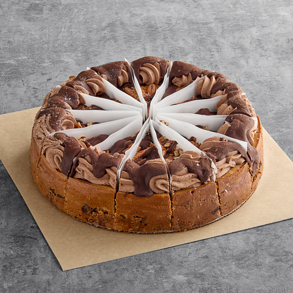 Eli's Cheesecake 10" Precut Totally Turtle Cheesecake 95 oz. - 2/Case