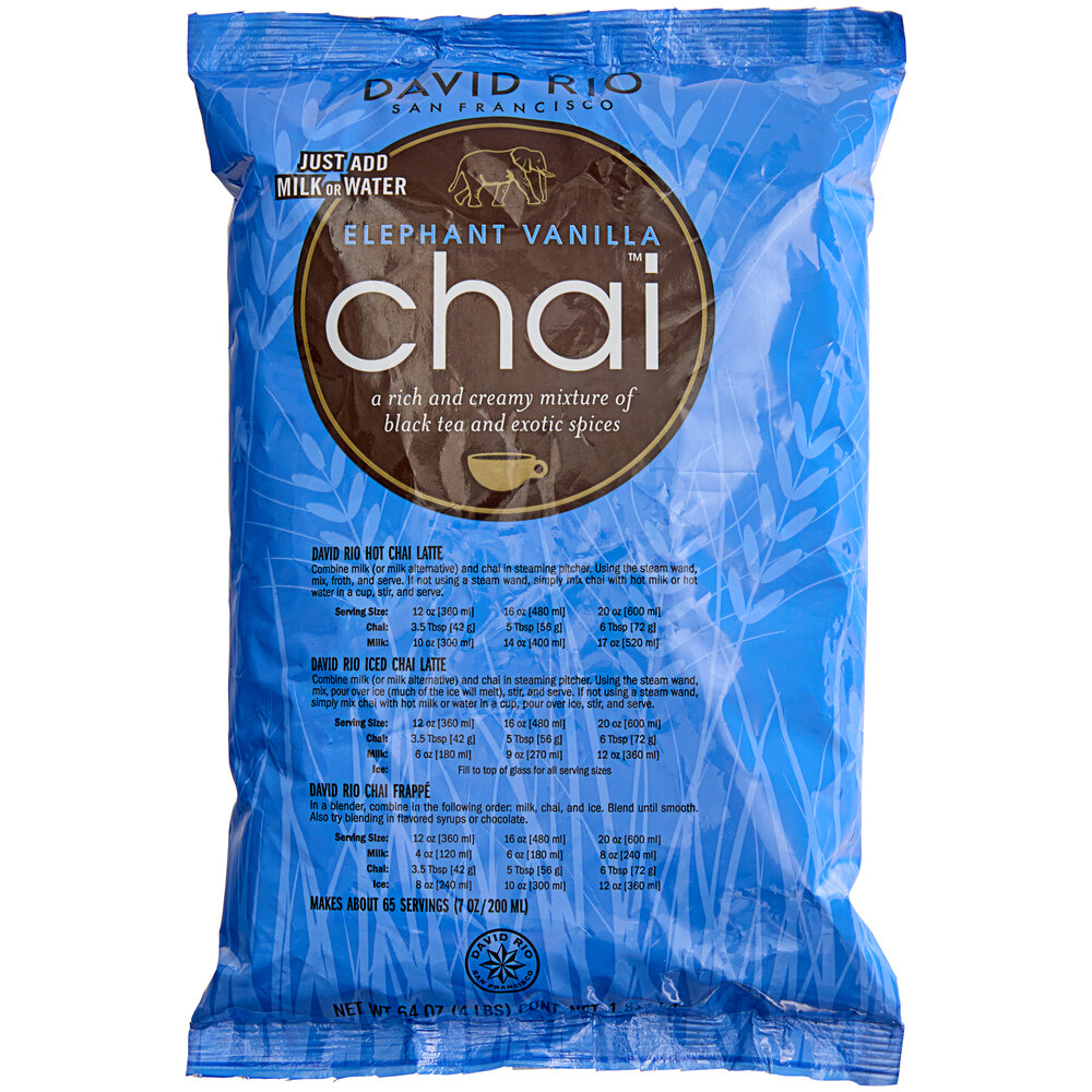 David Rio Elephant Vanilla Chai® Tea Latte Mix 4 lb.