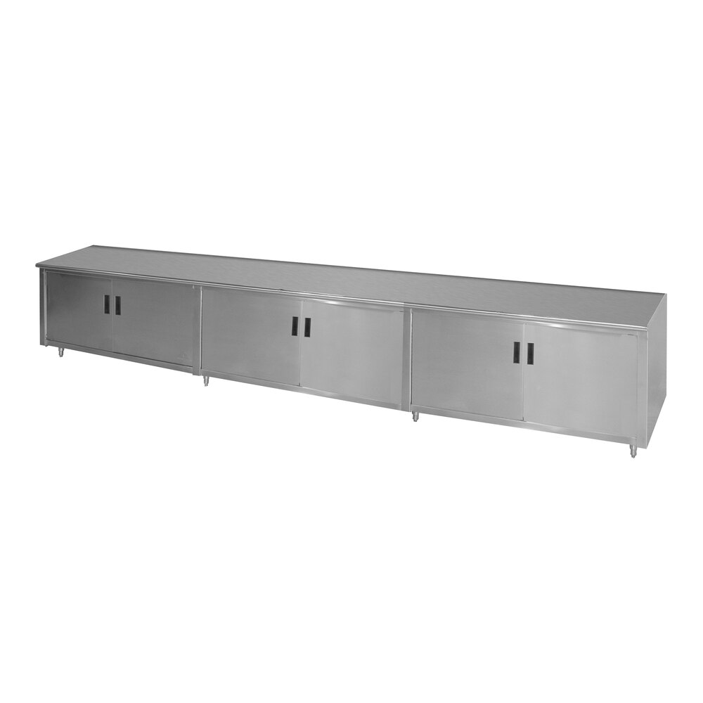 Advance Tabco HB-SS-2412 24" x 144" 14 Gauge Enclosed Base Stainless ...