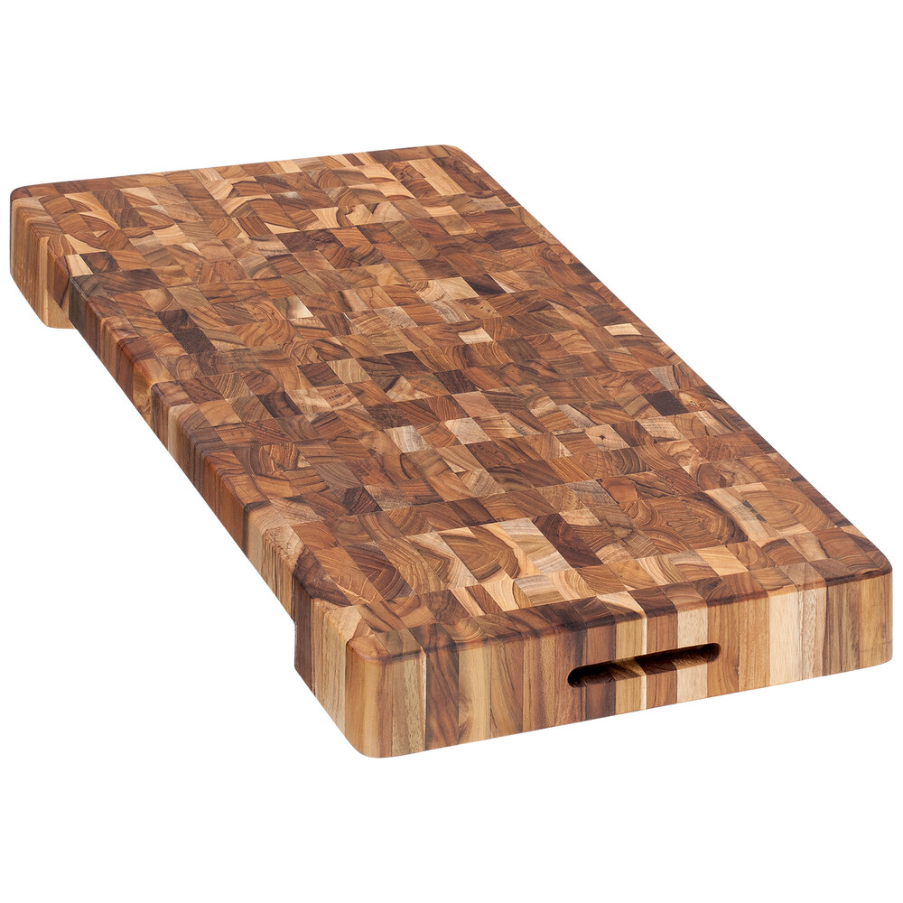 Teakhaus Butcher Block 20" x 14" x 2 1/2" End Grain Teakwood Cutting ...