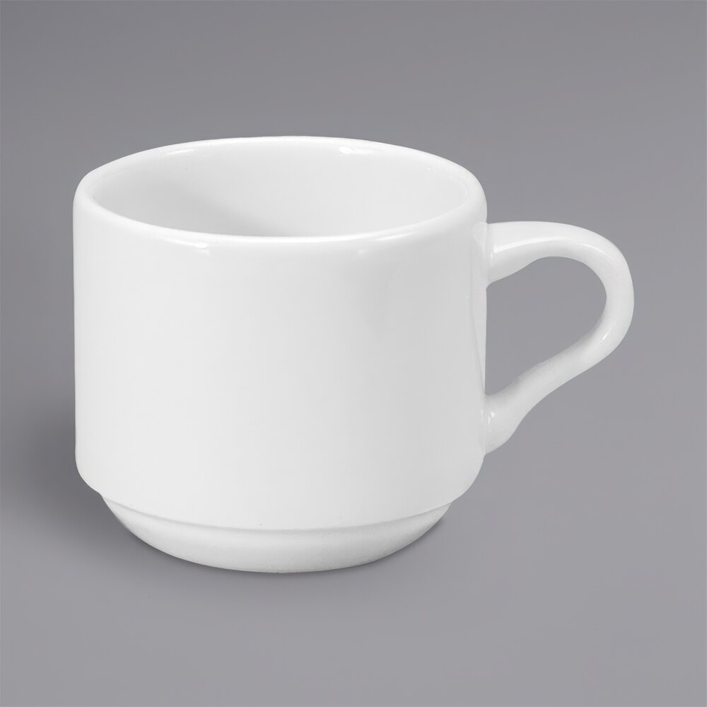 Oneida Classic by 1880 Hospitality F1000000530 8 oz. Cream White Dallas ...