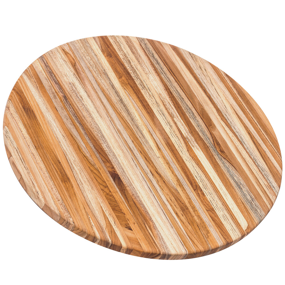 Teakhaus Essential 18" Lightweight Teakwood Round Cutting / Serving ...