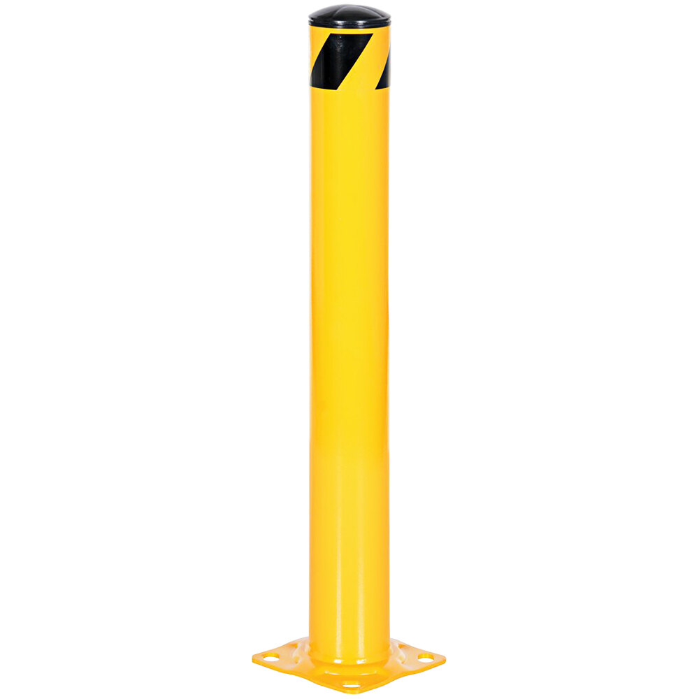 Vestil 8" x 8" x 36" Yellow Steel Fixed Safety Bollard BOL-36-4.5 - 4 1 ...