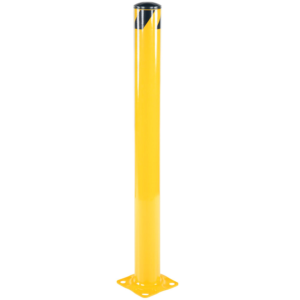 Vestil 8" x 8" x 48" Yellow Steel Fixed Safety Bollard BOL-48-4.5 - 4 1 ...