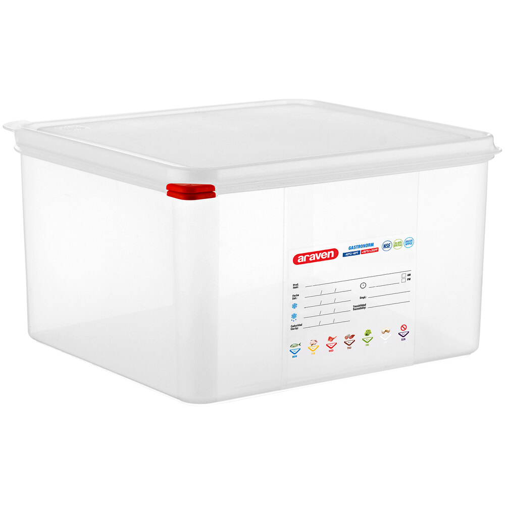 Araven 2/3 Size 8" Deep Translucent Polypropylene Food Pan with ...
