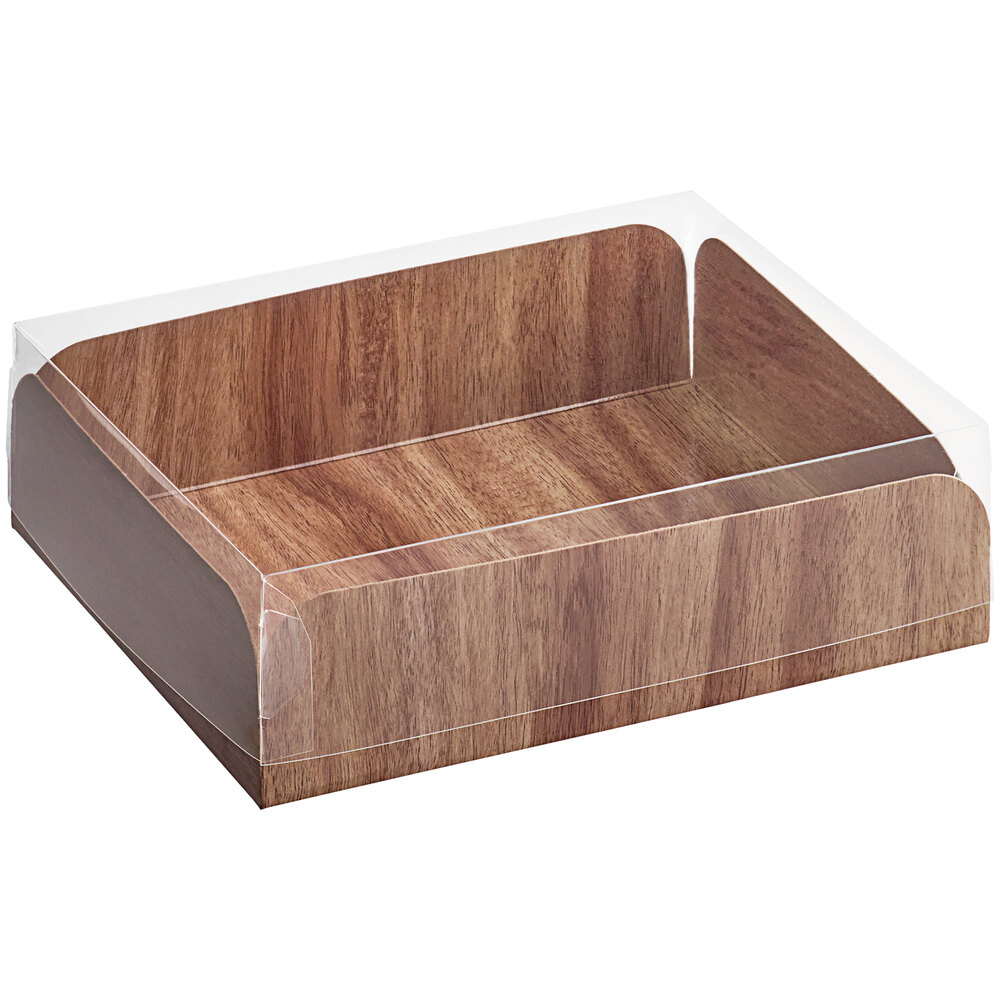 Enjay Wood Laminated Box with Lid for Meats and Treats 6" x 8" x 2 ...