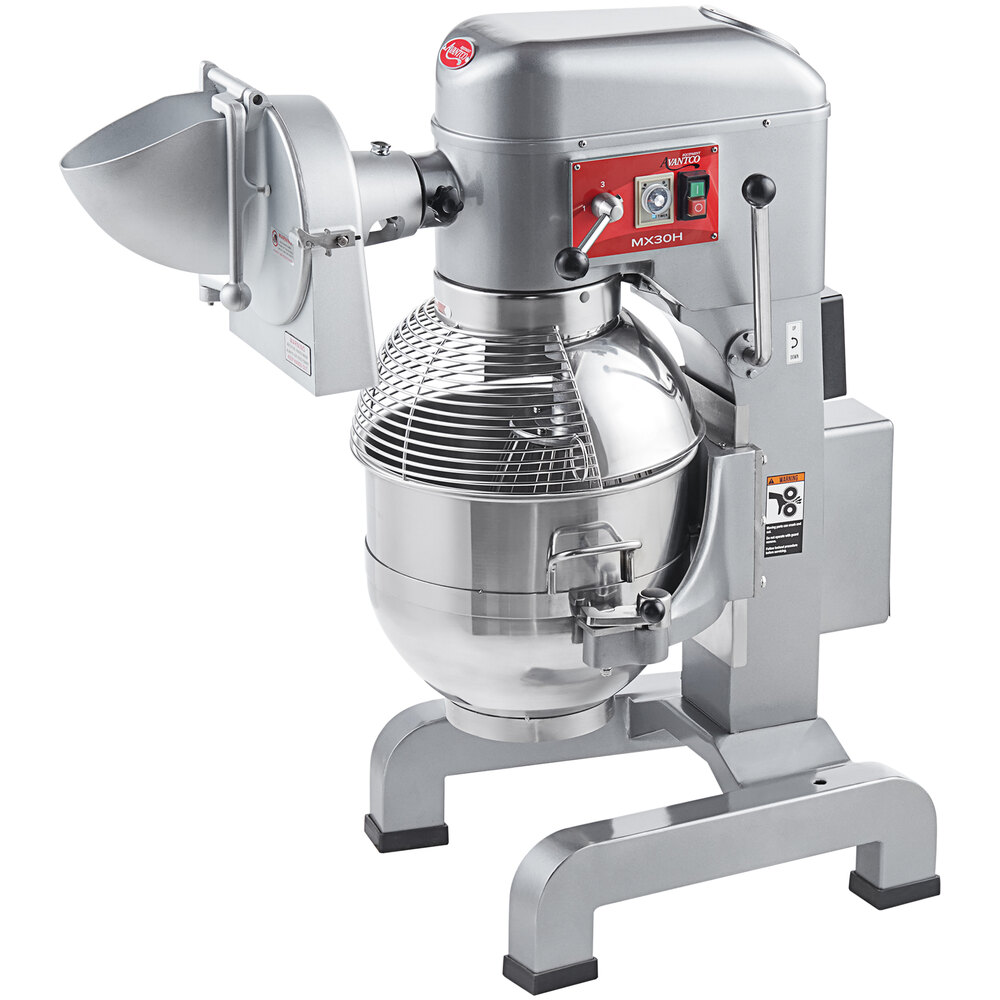 Avantco MX30SHKIT 30 Qt. Planetary Floor Mixer with Shredder Attachment ...