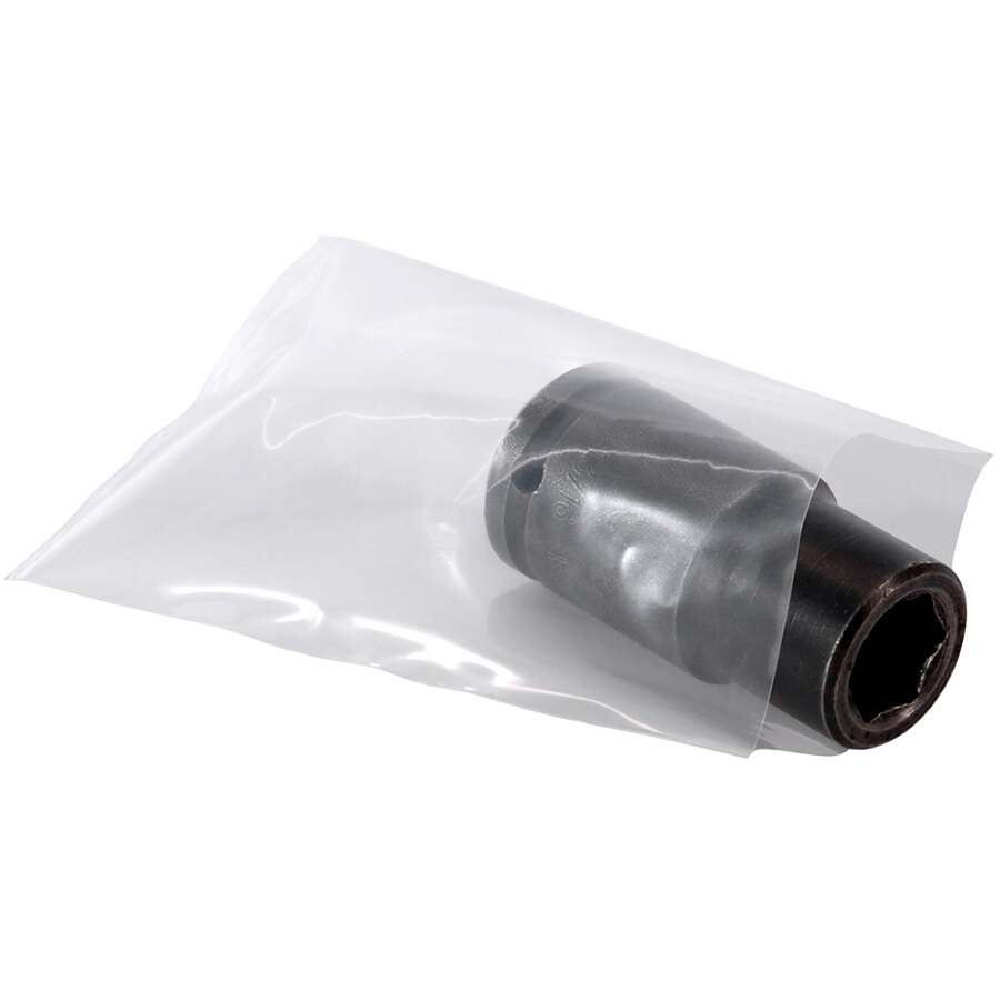 Lavex 4" x 8" 4 Mil Clear Flat Polyethylene Bag - 1,000/Case