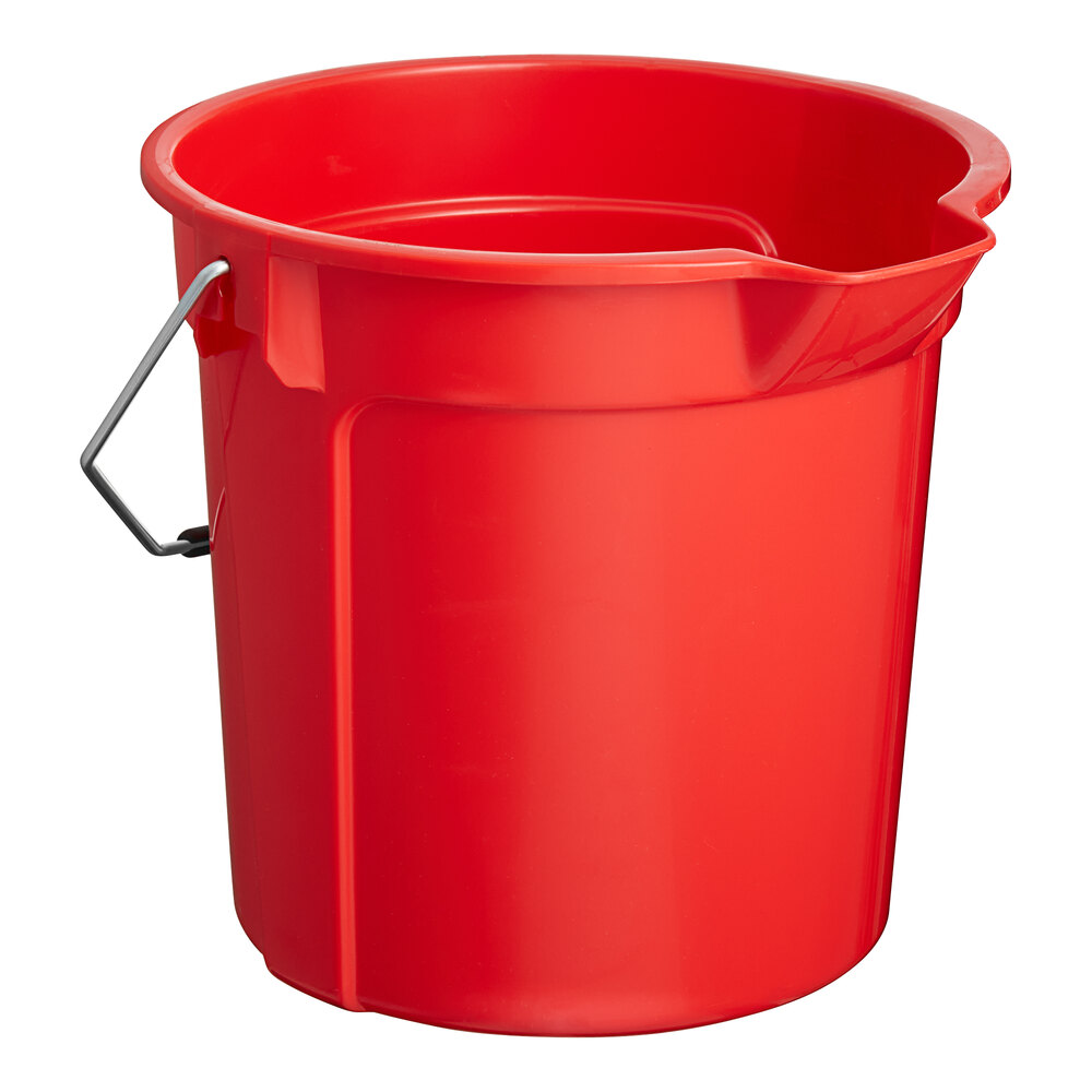 Lavex 14 Qt. Red Round Bucket