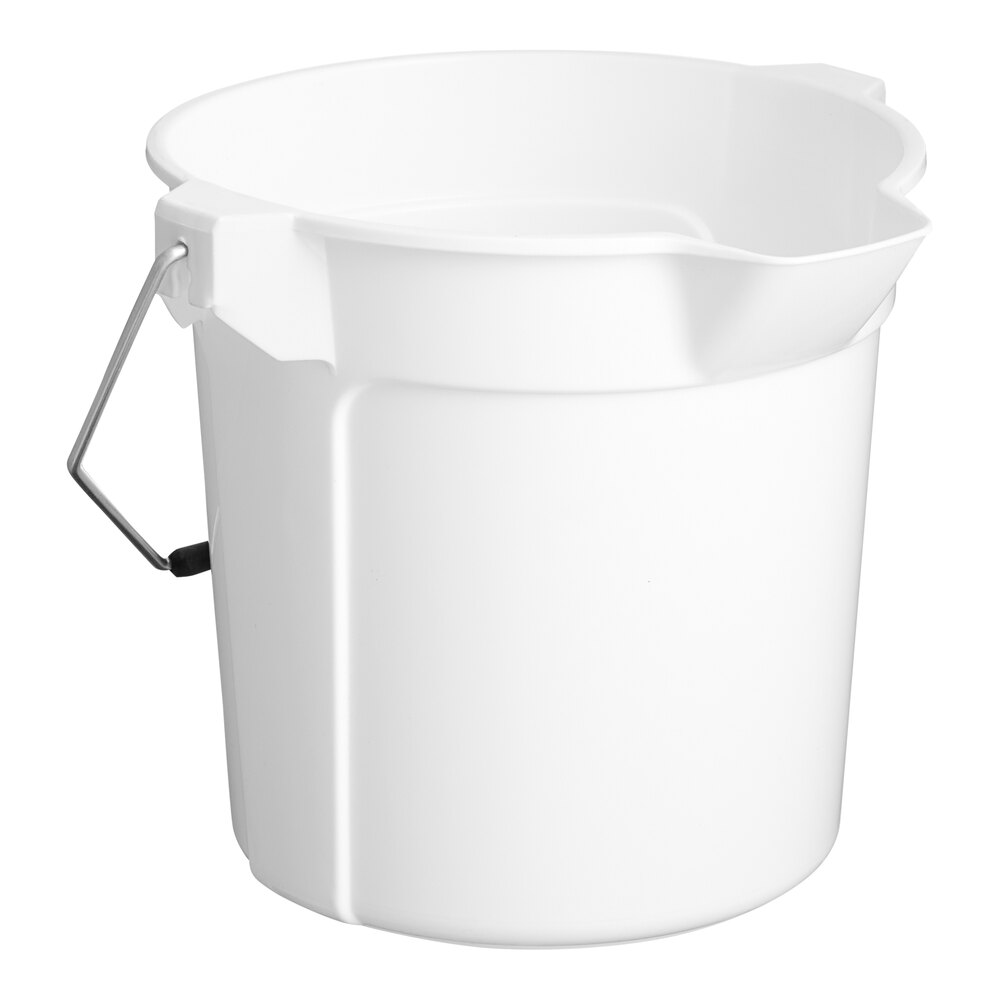 Lavex 10 Qt. White Round Bucket