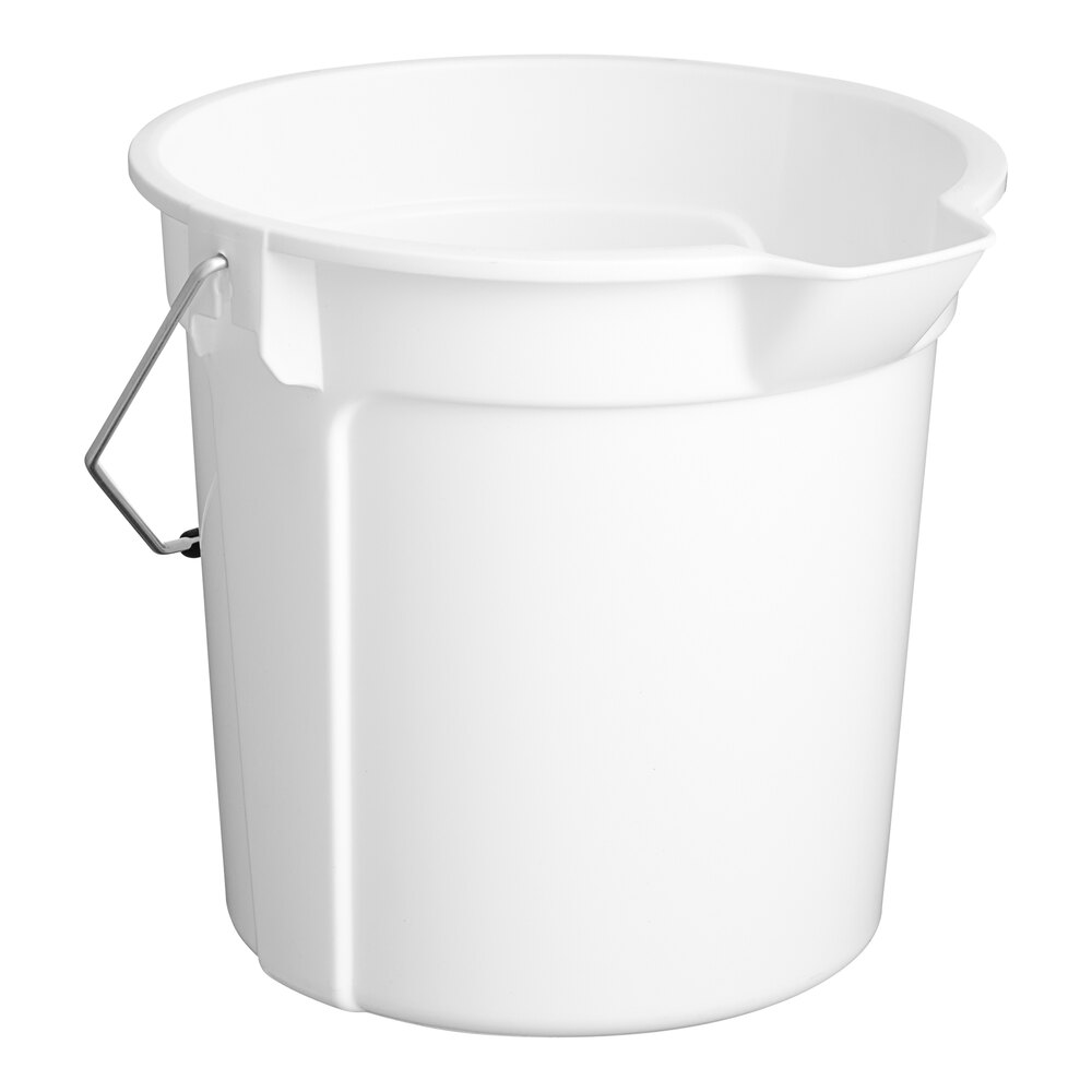 Lavex 14 Qt. White Round Bucket