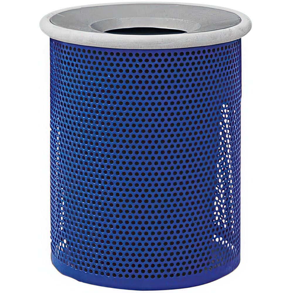 Wausau Tile MF3001 Classic 28 Gallon Steel Round Trash Can with ...