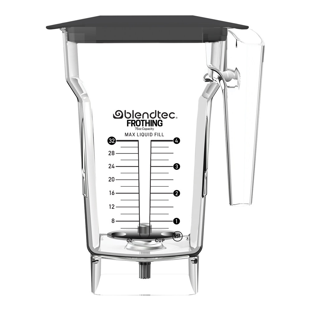 Blendtec FourSide 40-611-60 75 oz. Clear Frothing Jar with Hard Lid