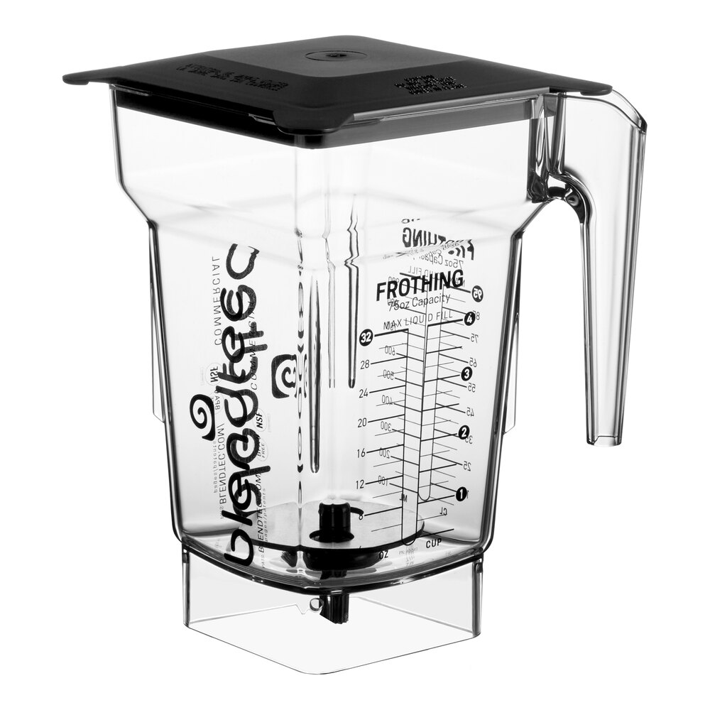 Blendtec FourSide 40-611-60 75 oz. Clear Frothing Jar with Hard Lid
