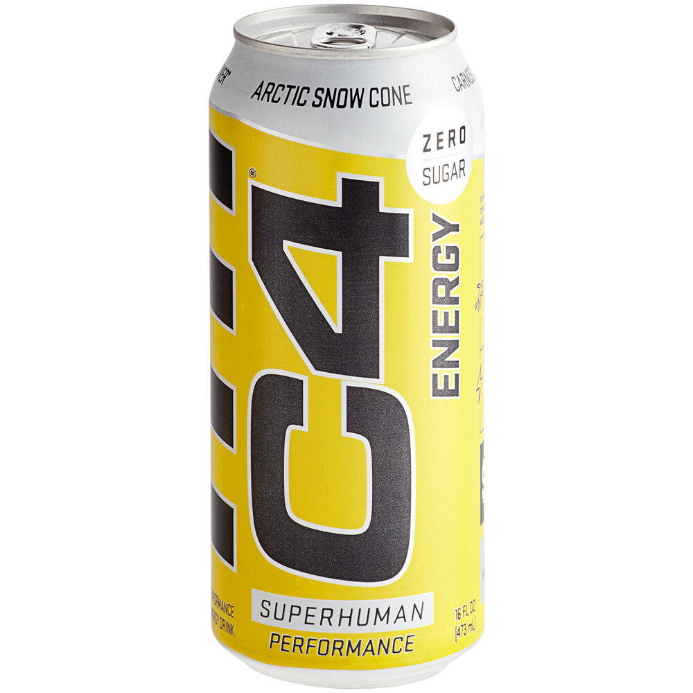 C4 Energy Arctic Snow Cone Energy Drink 16 fl. oz. Can - 12/Case