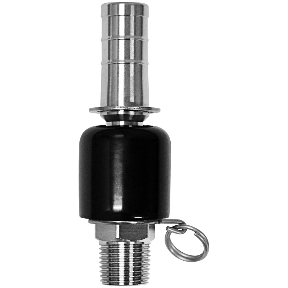 Sani-Lav N27S Stainless Steel Swivel Ball Adapter with 3/4" Hose Barb ...