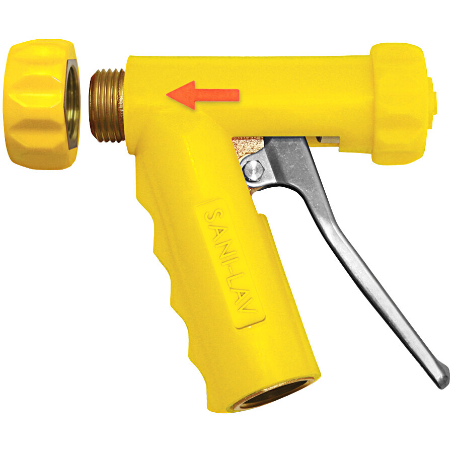 Sani-Lav N1TY Yellow Brass Insulated Spray Nozzle with Stainless Steel ...