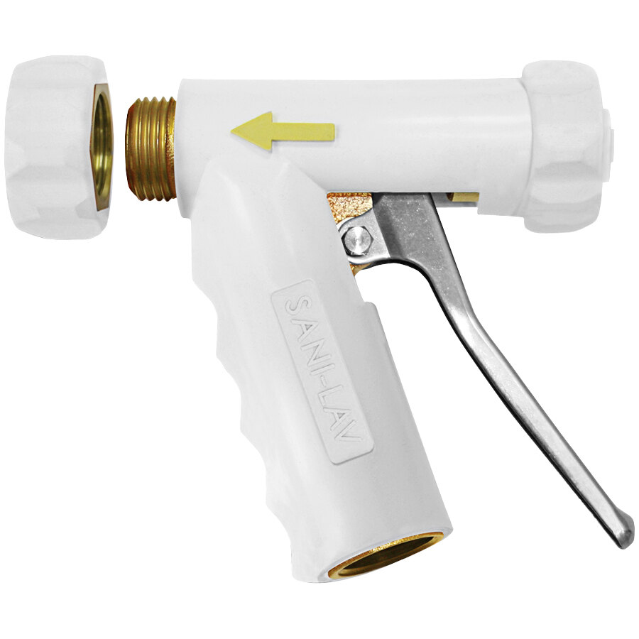 Sani-Lav N1TW White Brass Insulated Spray Nozzle with Stainless Steel ...