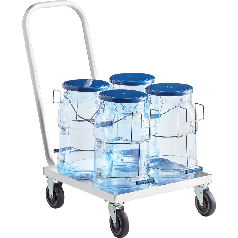 Vigor 100 lb. Round Ice Tote Transport Set with 4 Ice Totes and ...