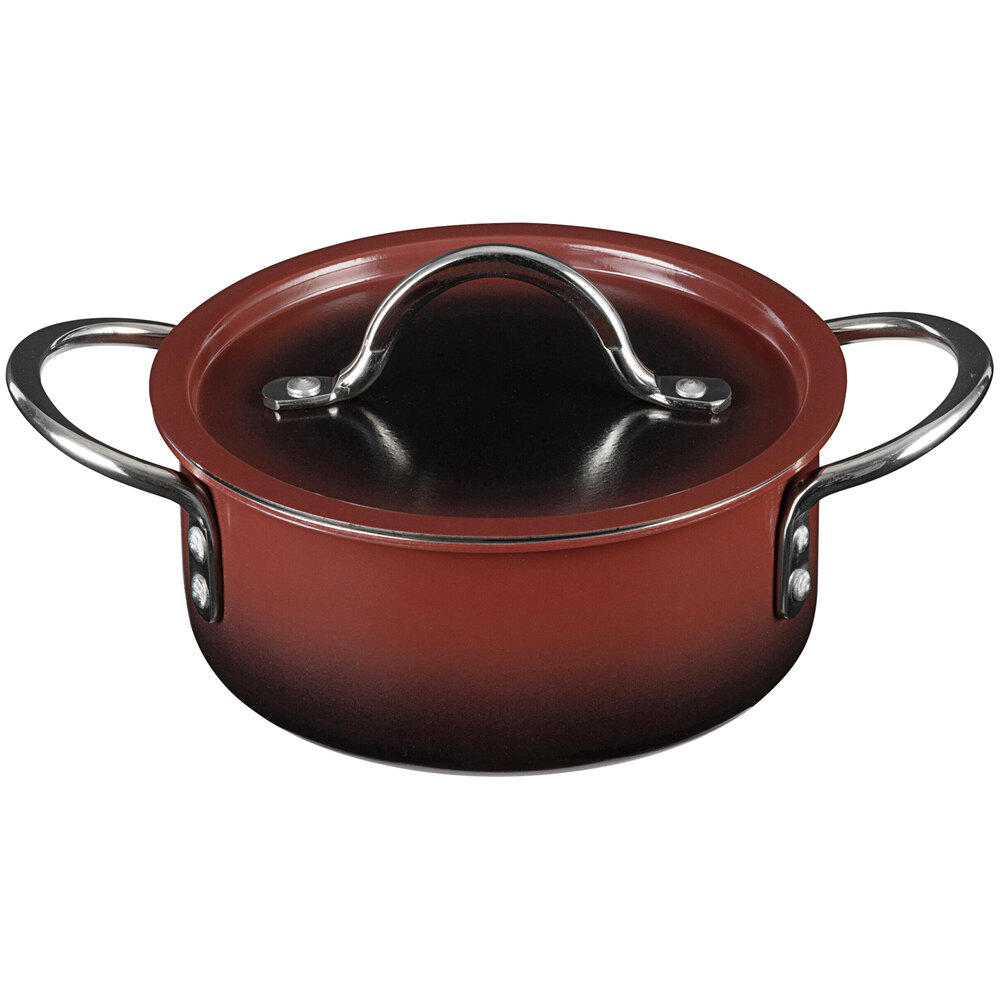 Bon Chef Country French X 54 oz. Ombre Merlot Sauce Pot with Cover ...