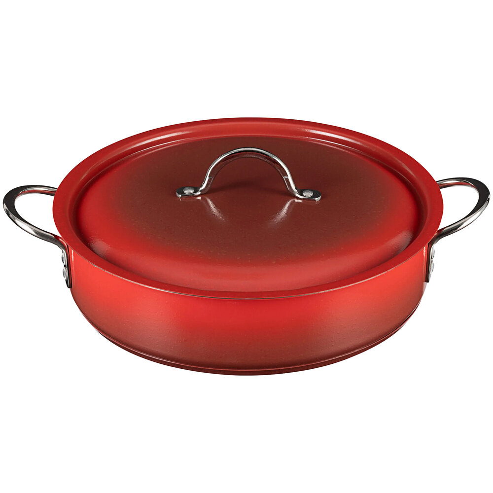 Bon Chef Country French X 6 Qt. Ombre Crimson Red Brazier Pot with ...
