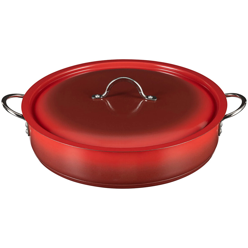 Bon Chef Country French X 9 Qt. Ombre Crimson Red Brazier Pot with ...