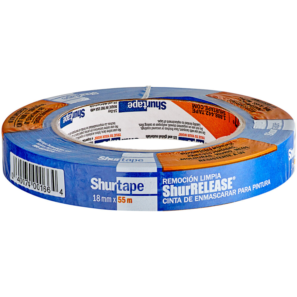 Shurtape ShurRelease CP 027 0.75" x 60 Yards Blue Premium Grade Painter ...