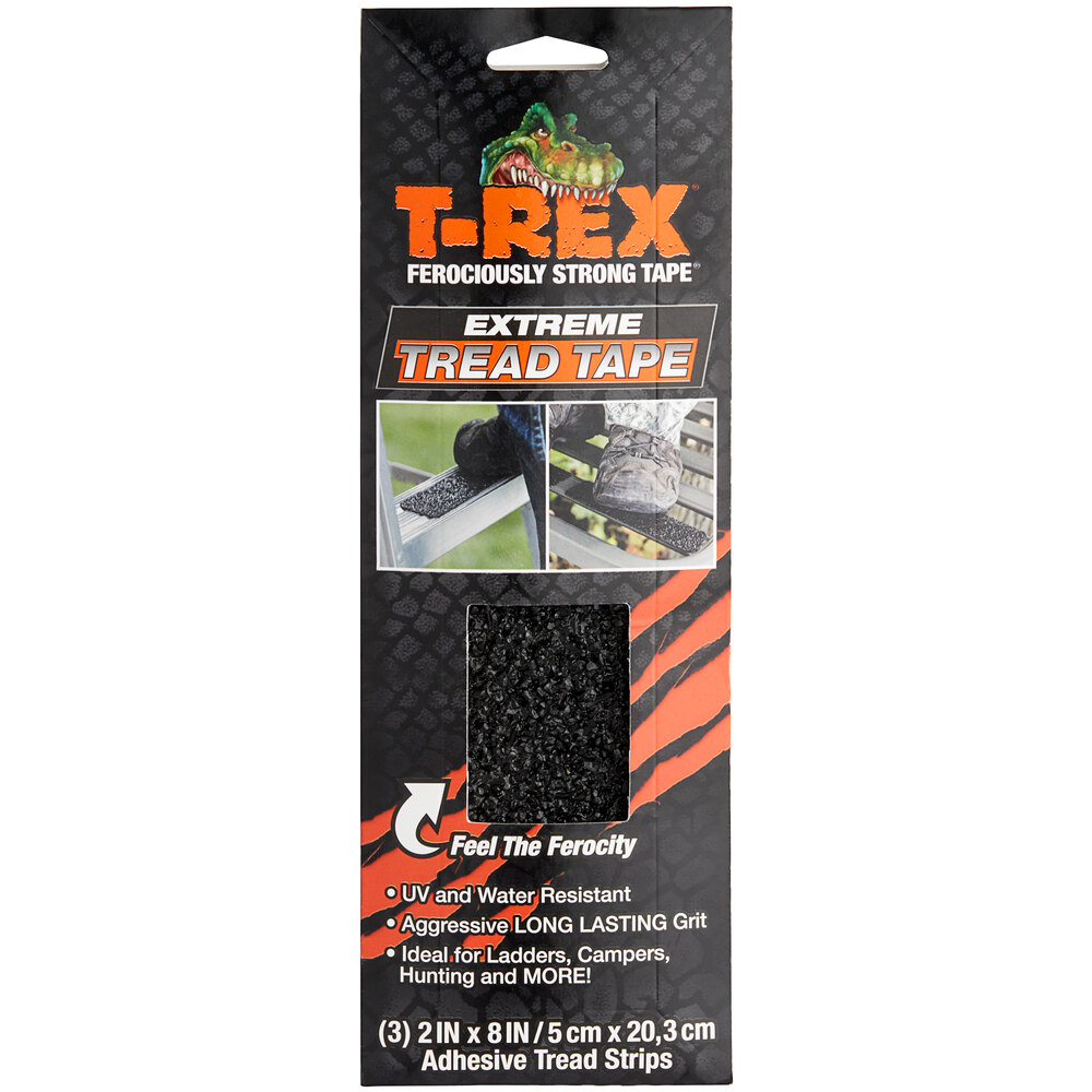 T-Rex 285807 2" x 8" Extreme Tread Tape Strips - 3/Pack