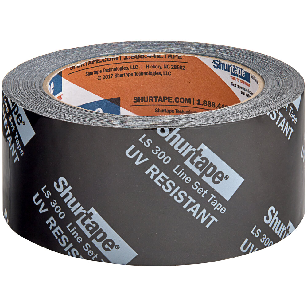 Shurtape LS 300 1.88" x 60 Yards Black Printed UV-Resistant Line Set Tape