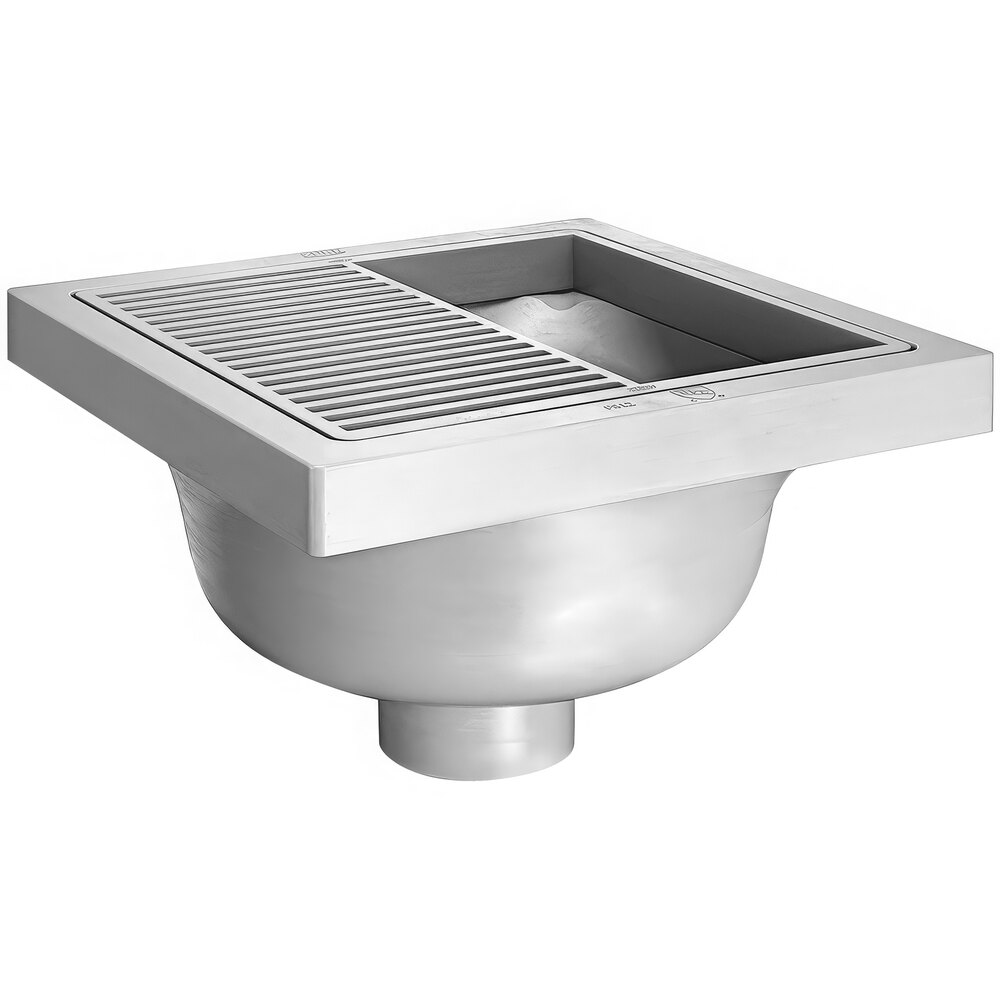 Zurn Elkay FS12-6-PV3-Y 14" x 14" Polymer Floor Sink with Plastic ...