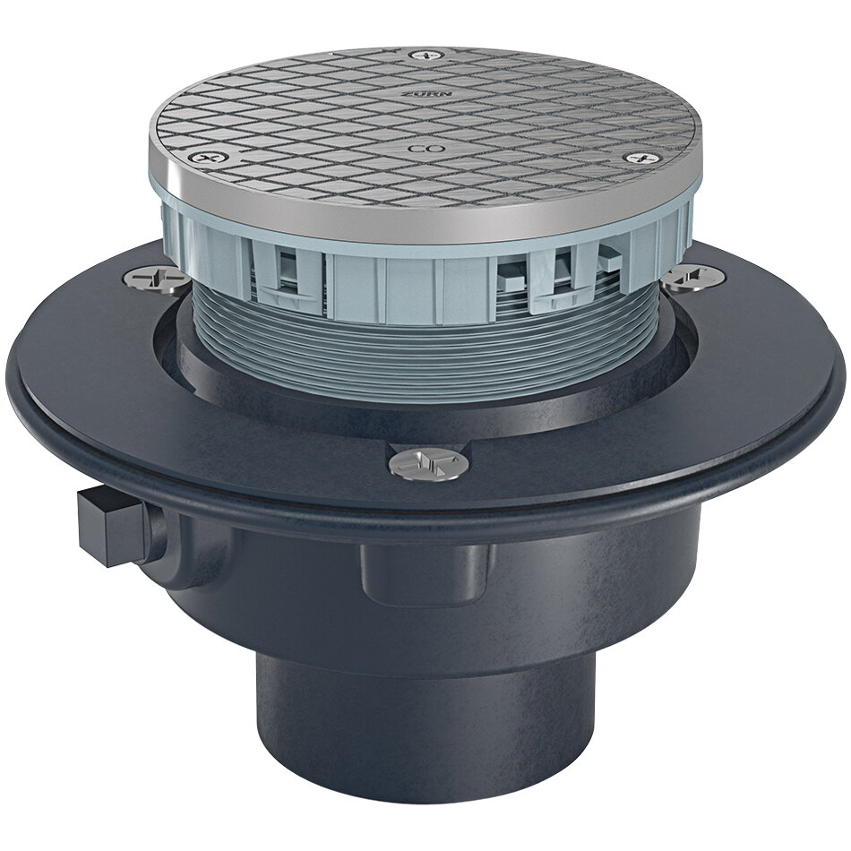 Zurn Elkay CO1-NH2 Cleanout with 5 3/16" Round Nickel Bronze Strainer ...