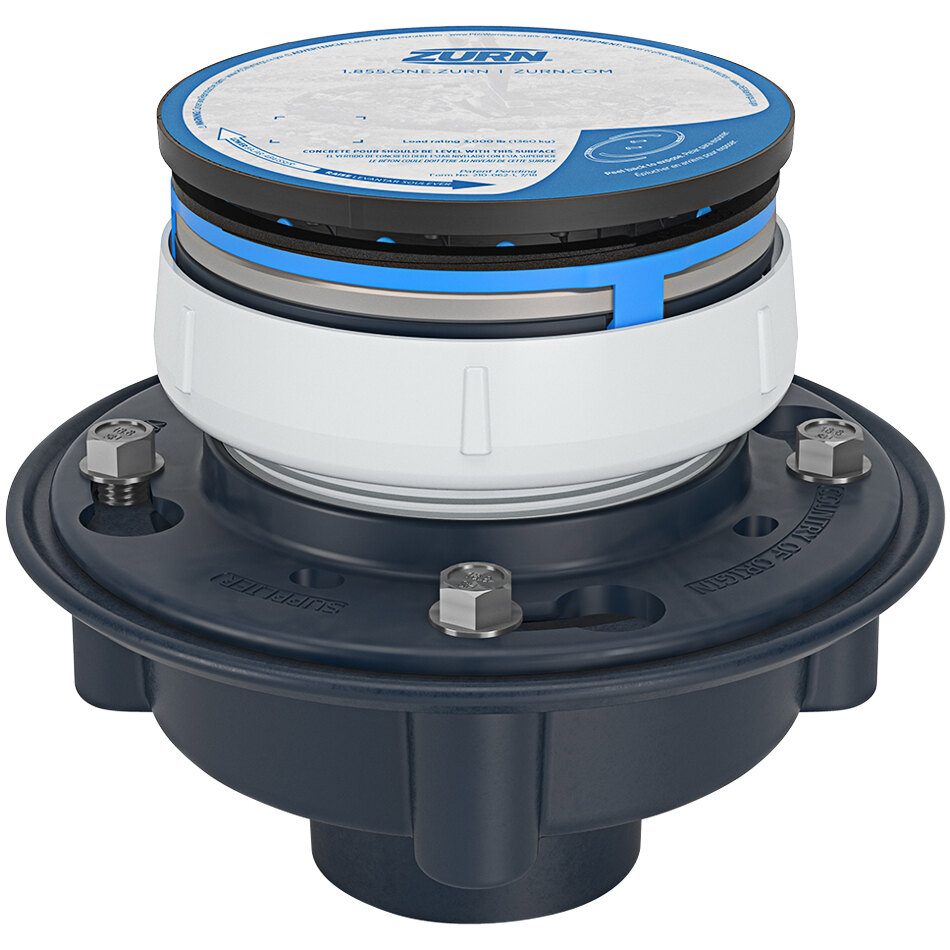 Zurn Elkay EZ1-PV2-SS EZ1 PVC Floor Drain with 5" Round Stainless Steel ...